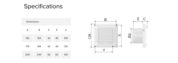 Model: SAS (Automatic Shutter Extractor Fan) – Swiftair