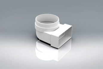 110x54 (4") - Plenum Round to Flat Vertical 90 Degree – Swiftair